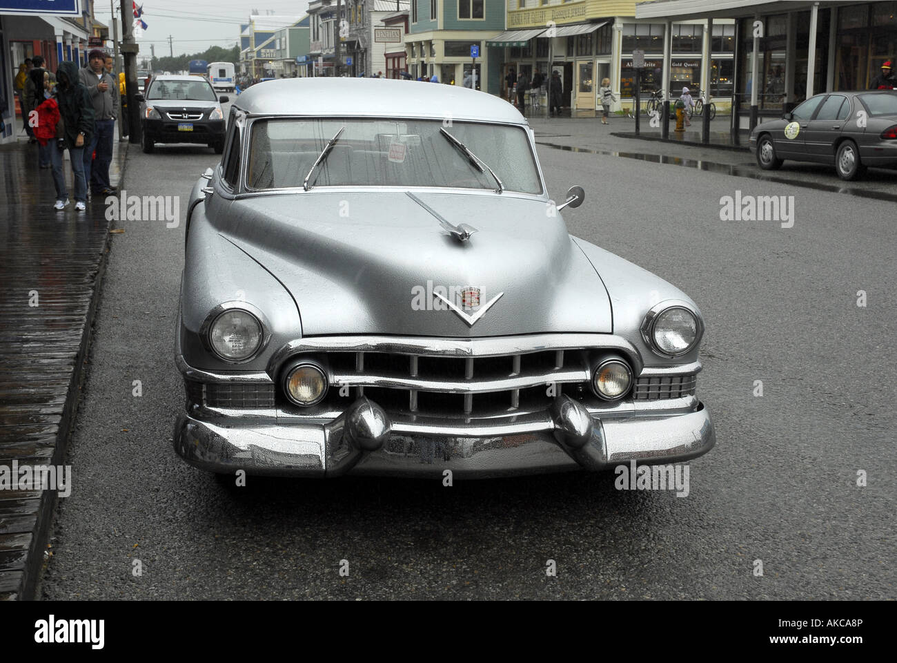 Old American car parked in a street in Skagway, Alaska Stock Photo - Alamy