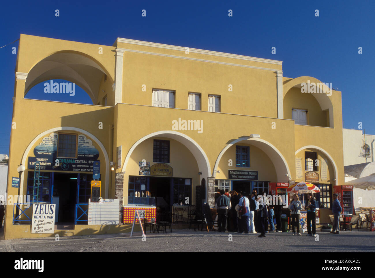 Santorini bus stop hi-res stock photography and images - Alamy