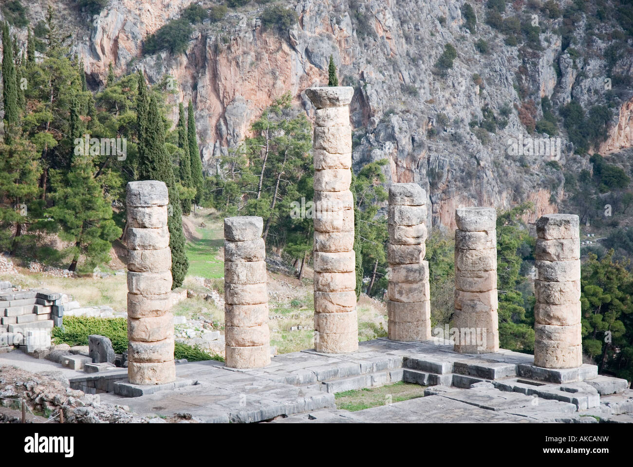 The Temple of Apollo at Ancient Delphi Stock Photo - Alamy
