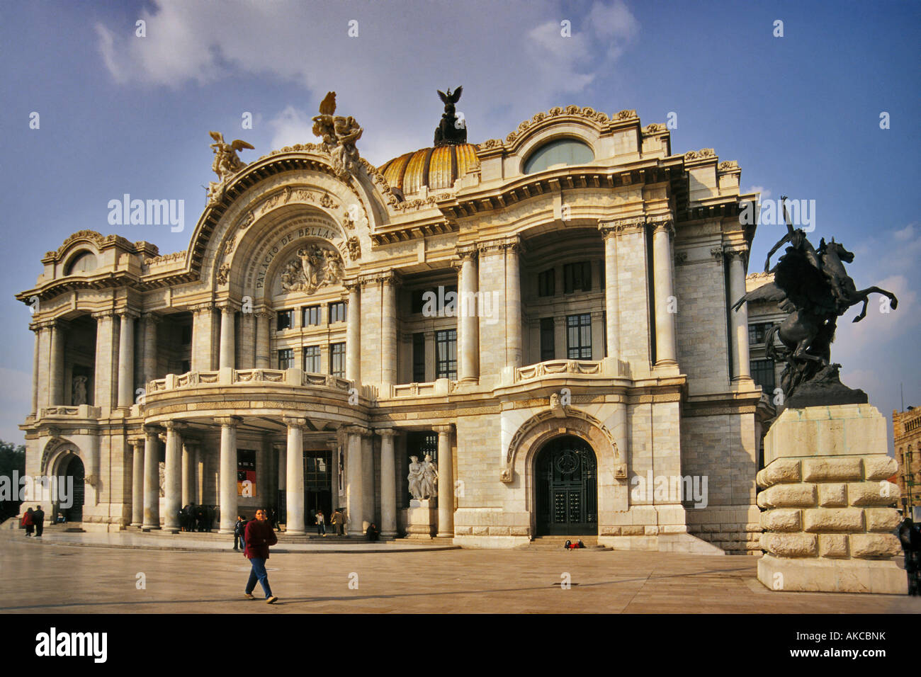 Palacio de Bellas Artes, designed by Adamo Boari, in Mexico City Stock ...