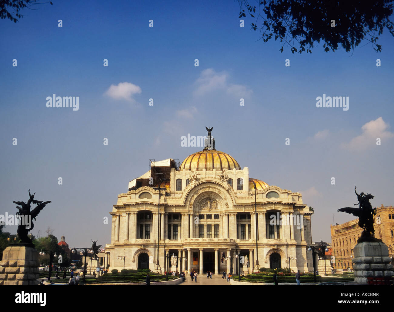 Palacio de Bellas Artes, designed by Adamo Boari, in Mexico City Stock ...
