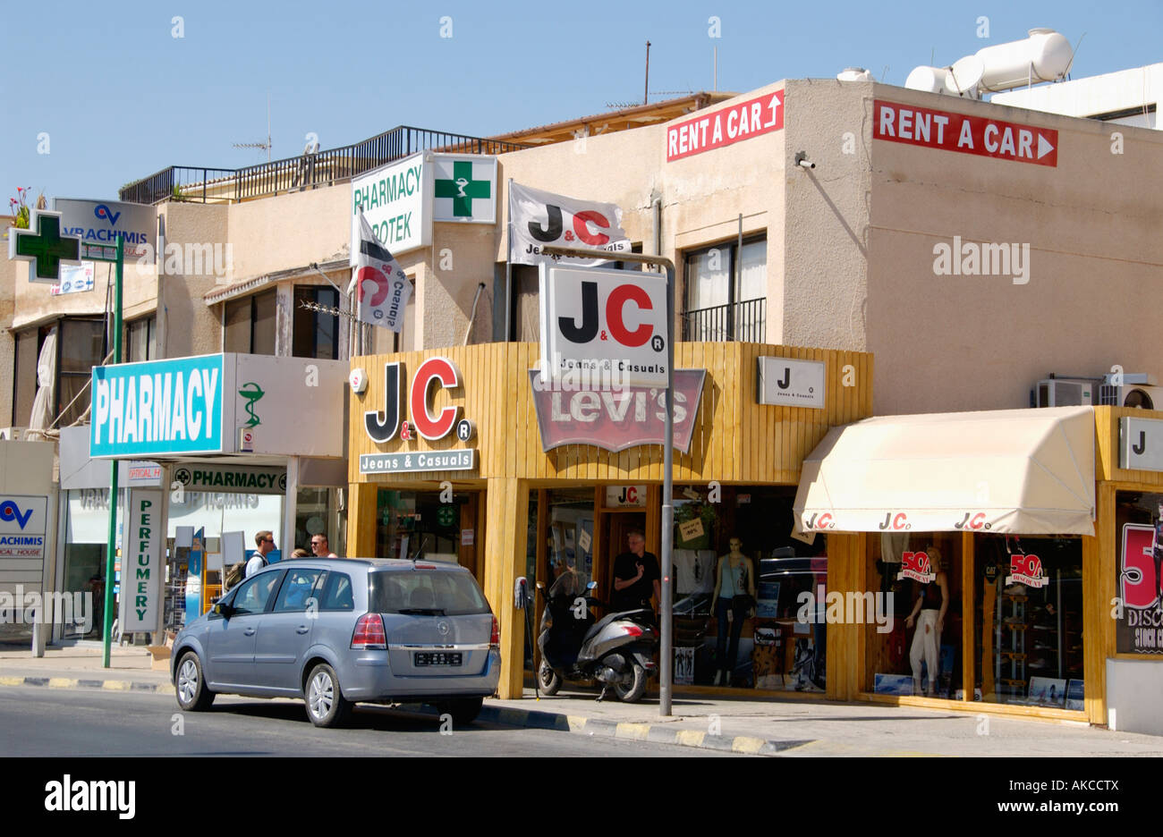 Shopping area ayia napa on hi-res stock photography and images - Alamy