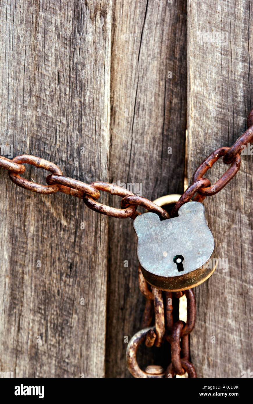 Antique Lock With Chain