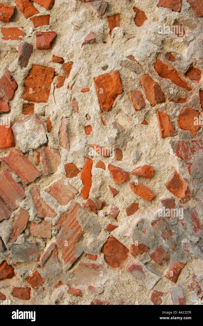 decaying wall made of concrete and brick Stock Photo - Alamy