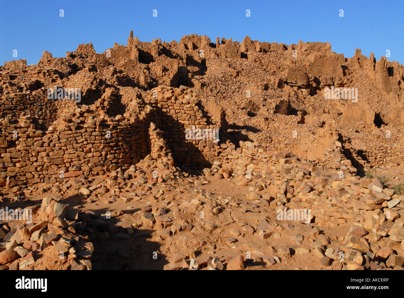 Ruins of The old city Ouadane Adrar region Mauritania Stock Photo - Alamy
