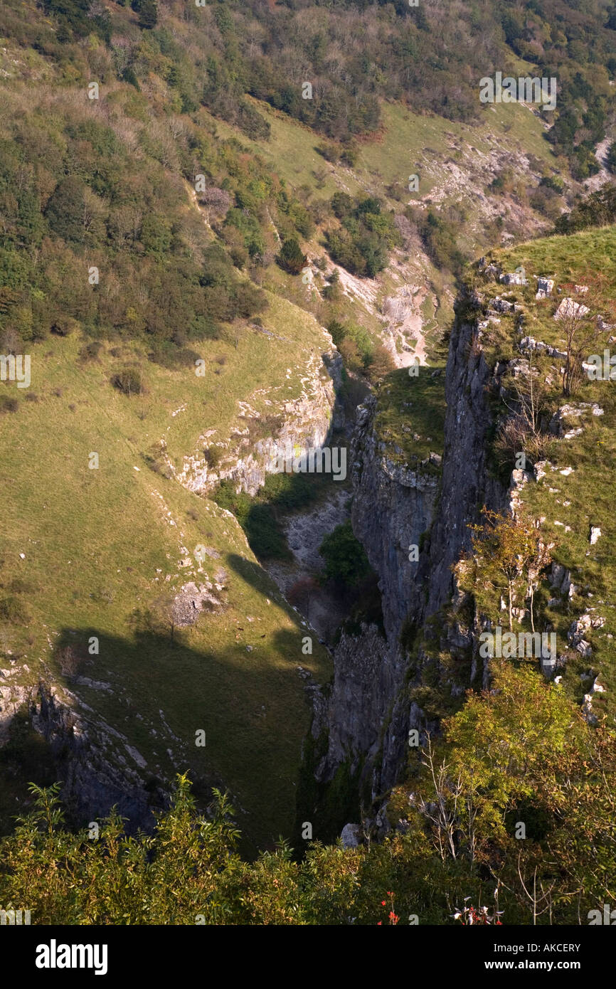 view of cheddar gorge somerset Stock Photo - Alamy