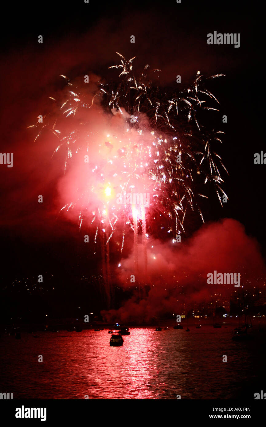festival of fire fireworks competition between countries Stock Photo ...