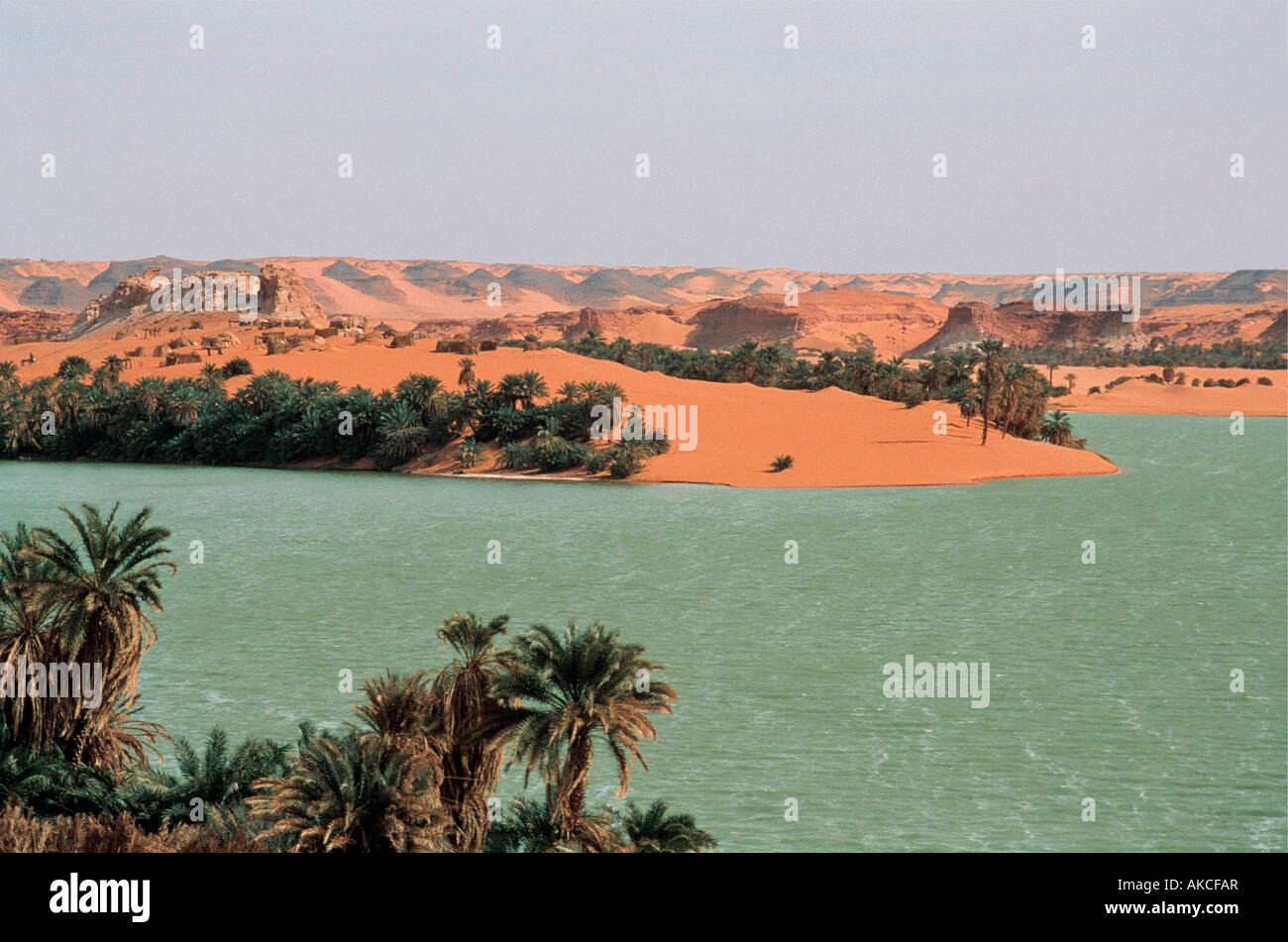 Lakes near Ounianga Kebir north eastern Chad Africa Stock Photo - Alamy