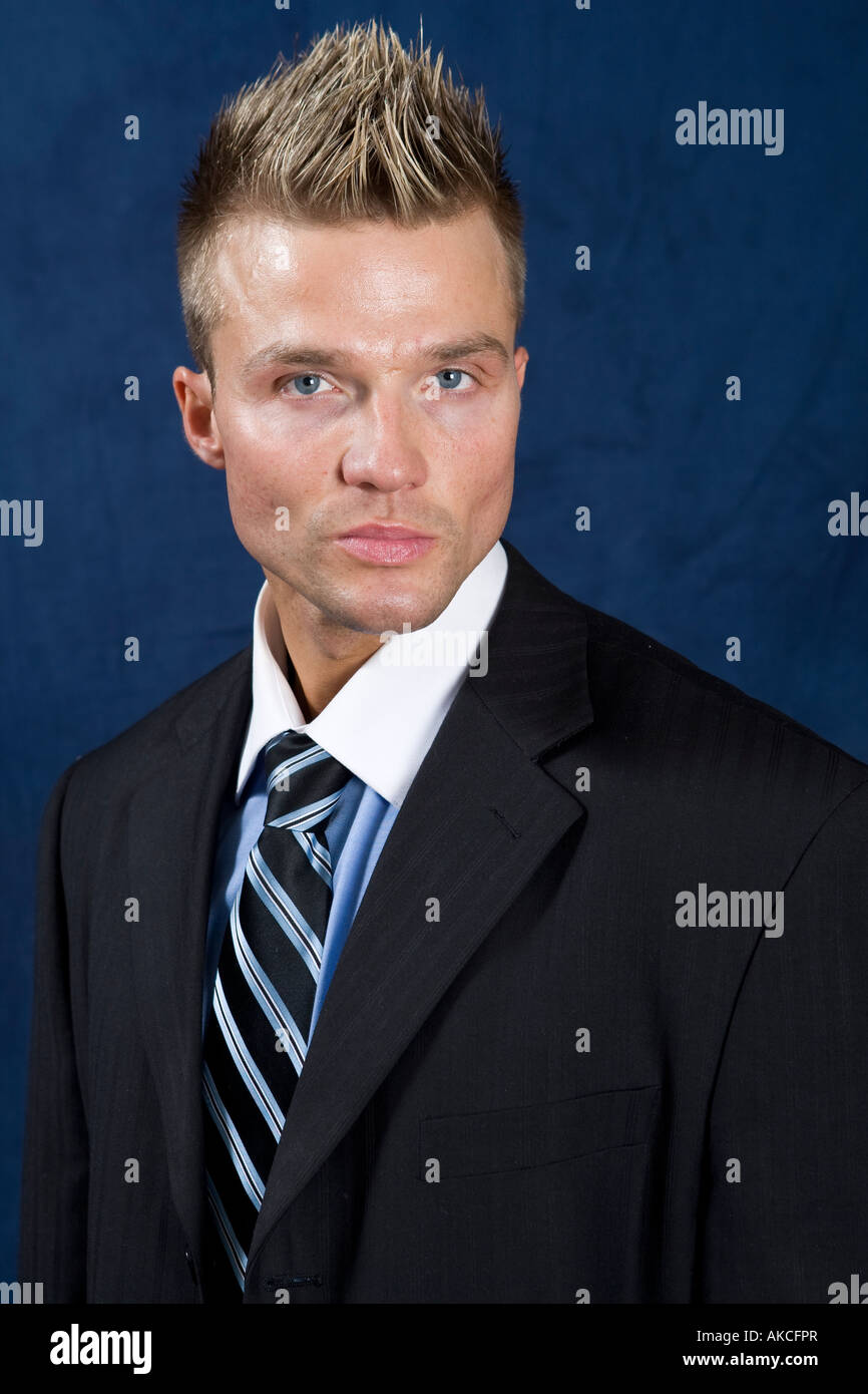 good looking well dressed man in a business suit Stock Photo - Alamy