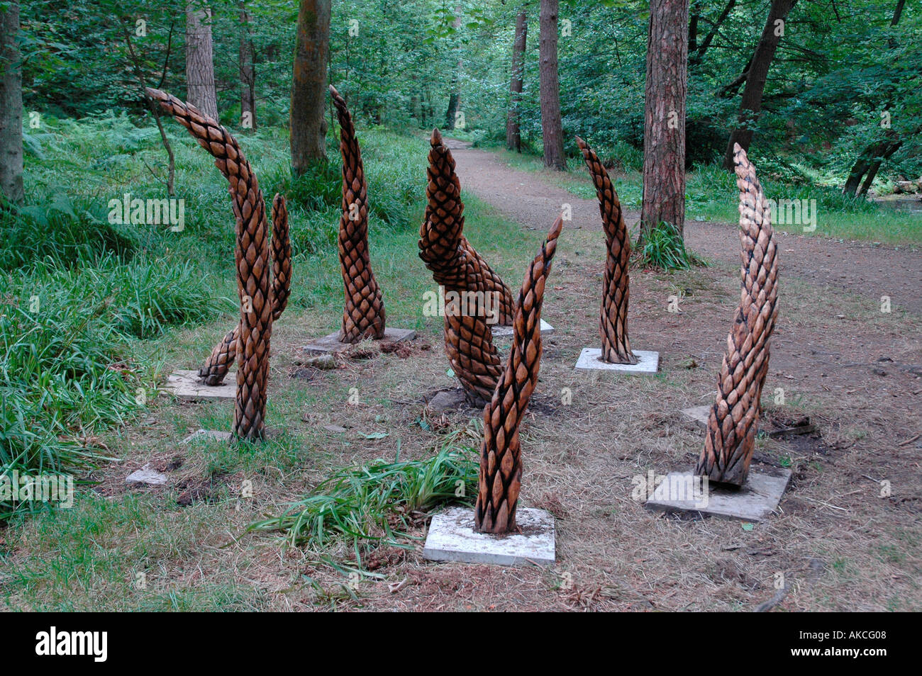 Art installation on Hebden Bridge Sculpture trail 2005 Stock Photo - Alamy