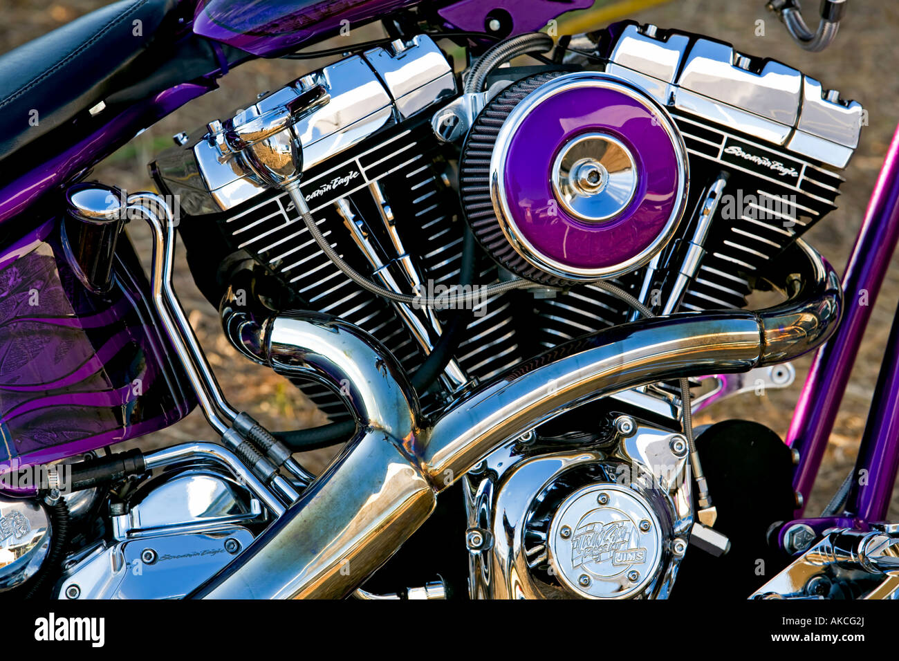 Motorcycle engine chopper Stock Photo - Alamy