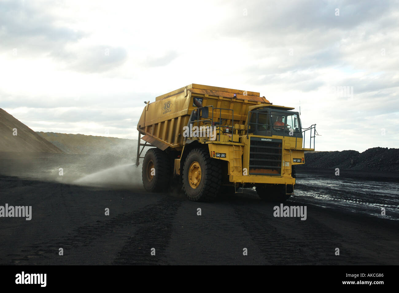 Water tanker spraying dust suppression coal mine central Queensland dsc ...