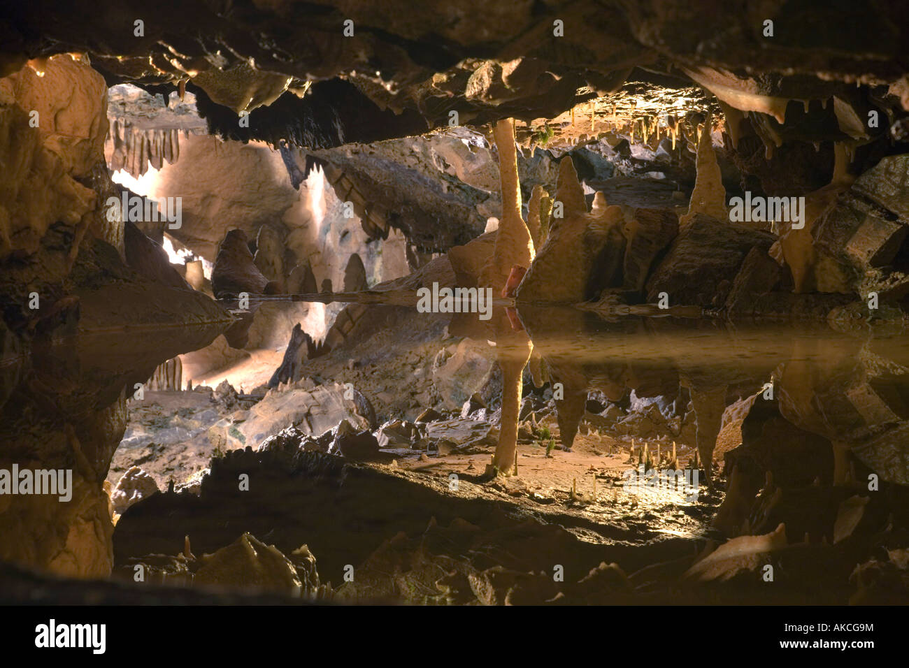 part of the interior of gough s cave cheddar caves somerset Stock Photo ...