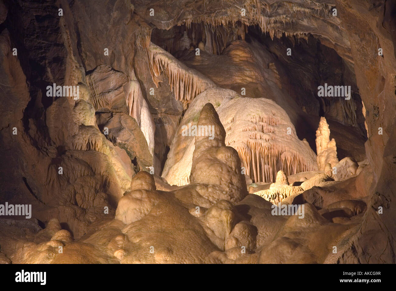part of the interior of gough s cave cheddar caves somerset Stock Photo ...