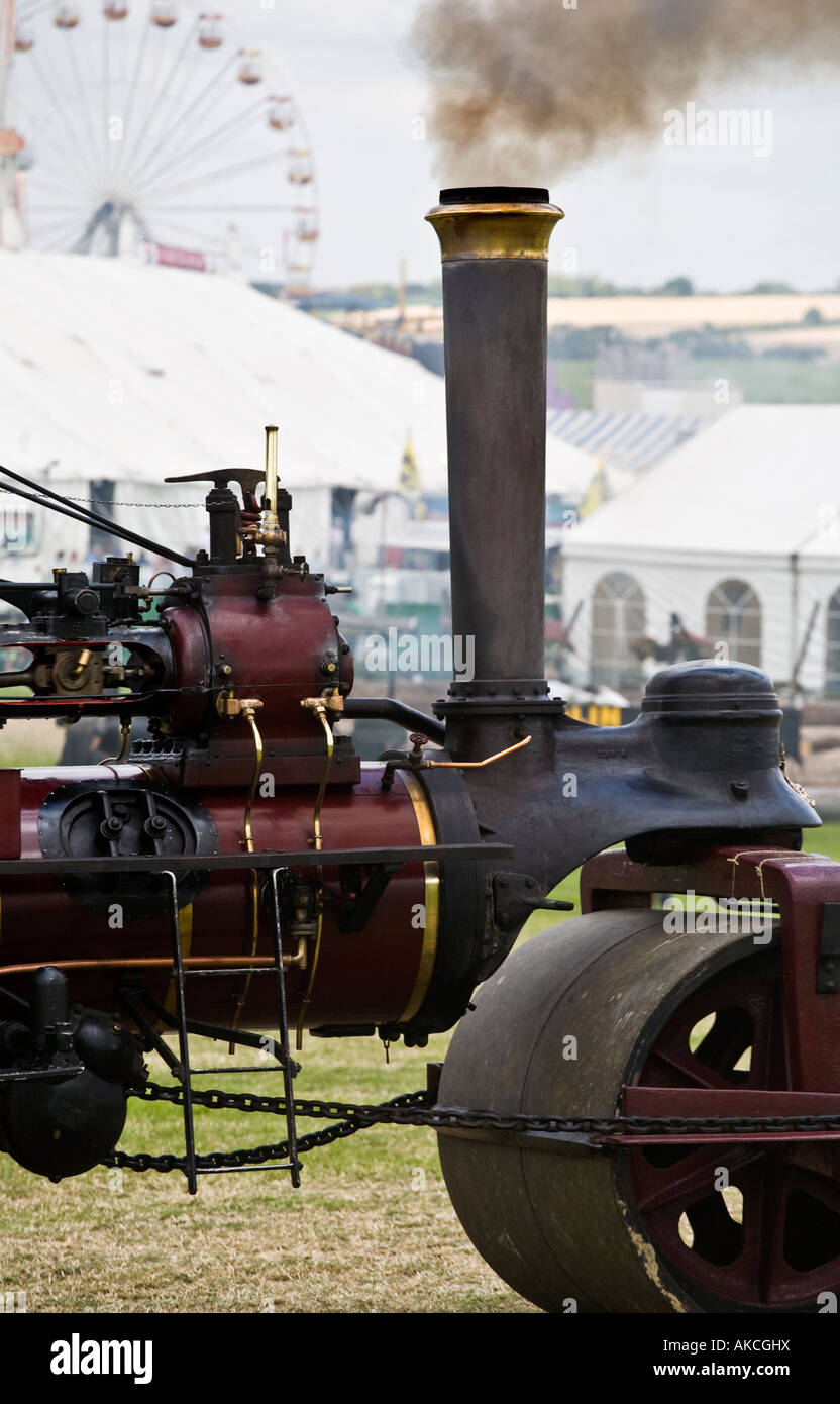 Traction engine chimney and smoke against a background of the Great ...