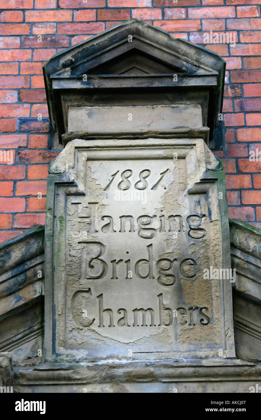 1881 hanging bridge chambers opposite cathedral manchester city centre ...