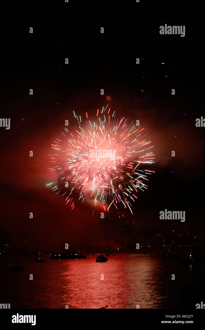 festival of fire fireworks competition between countries Stock Photo ...