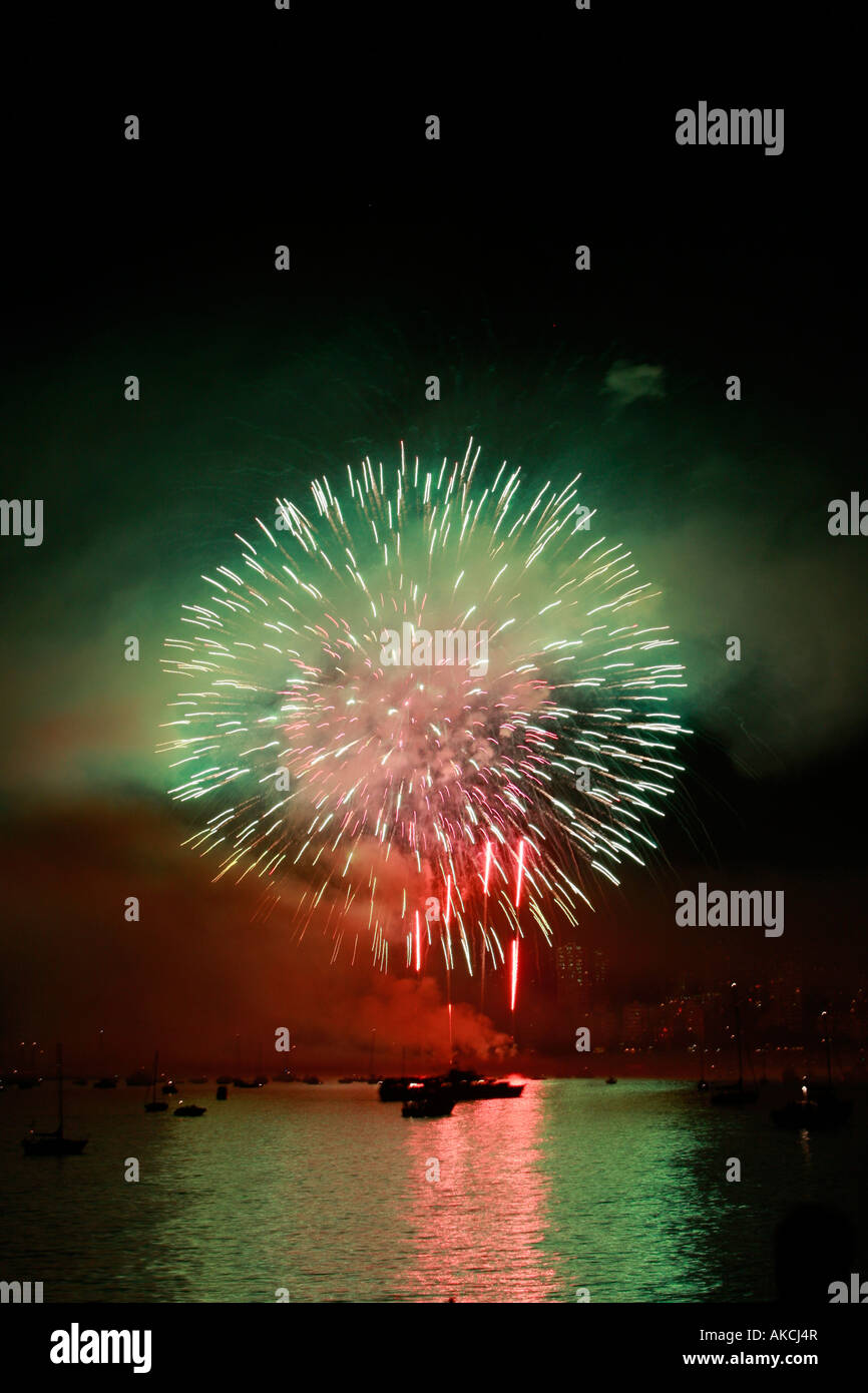 festival of fire fireworks competition between countries Stock Photo ...