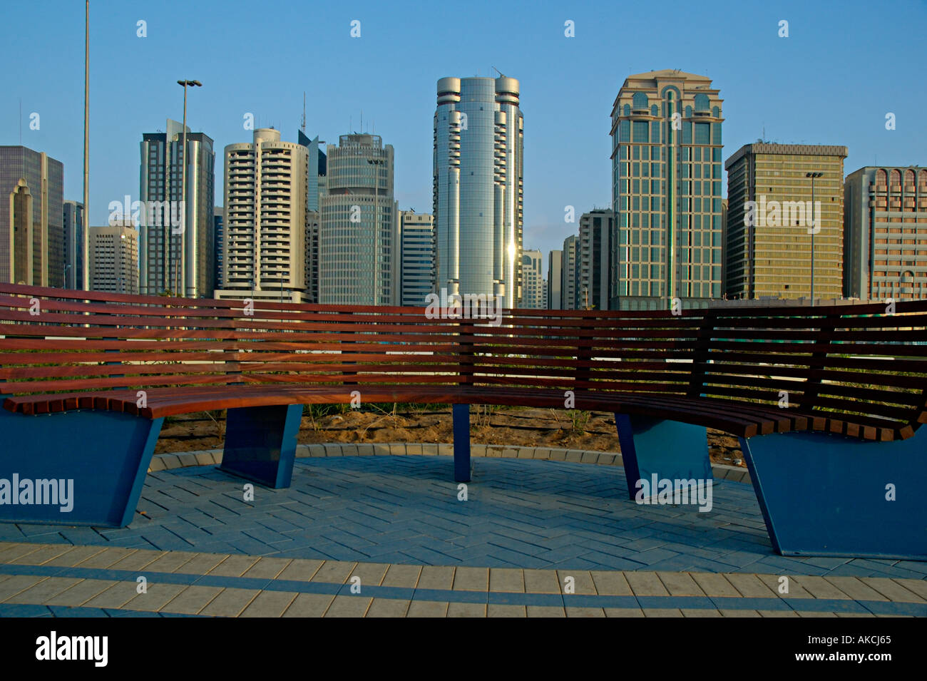 Modern high rise building on the Corniche Abu Dhabi UAE Stock Photo - Alamy