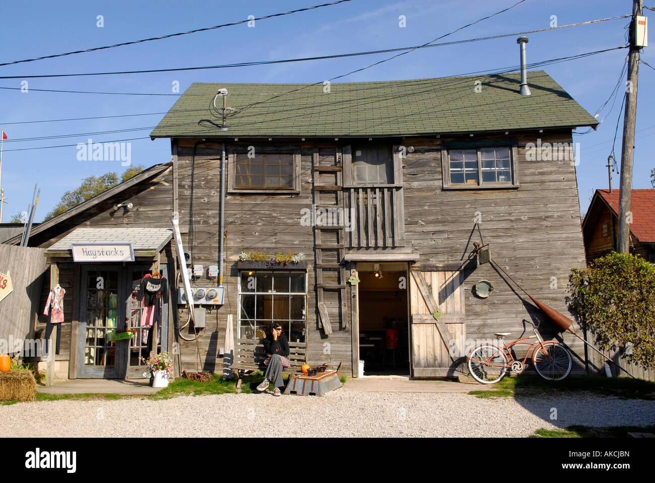 Leland Michigan Historic District also known as Fishtown Stock Photo ...