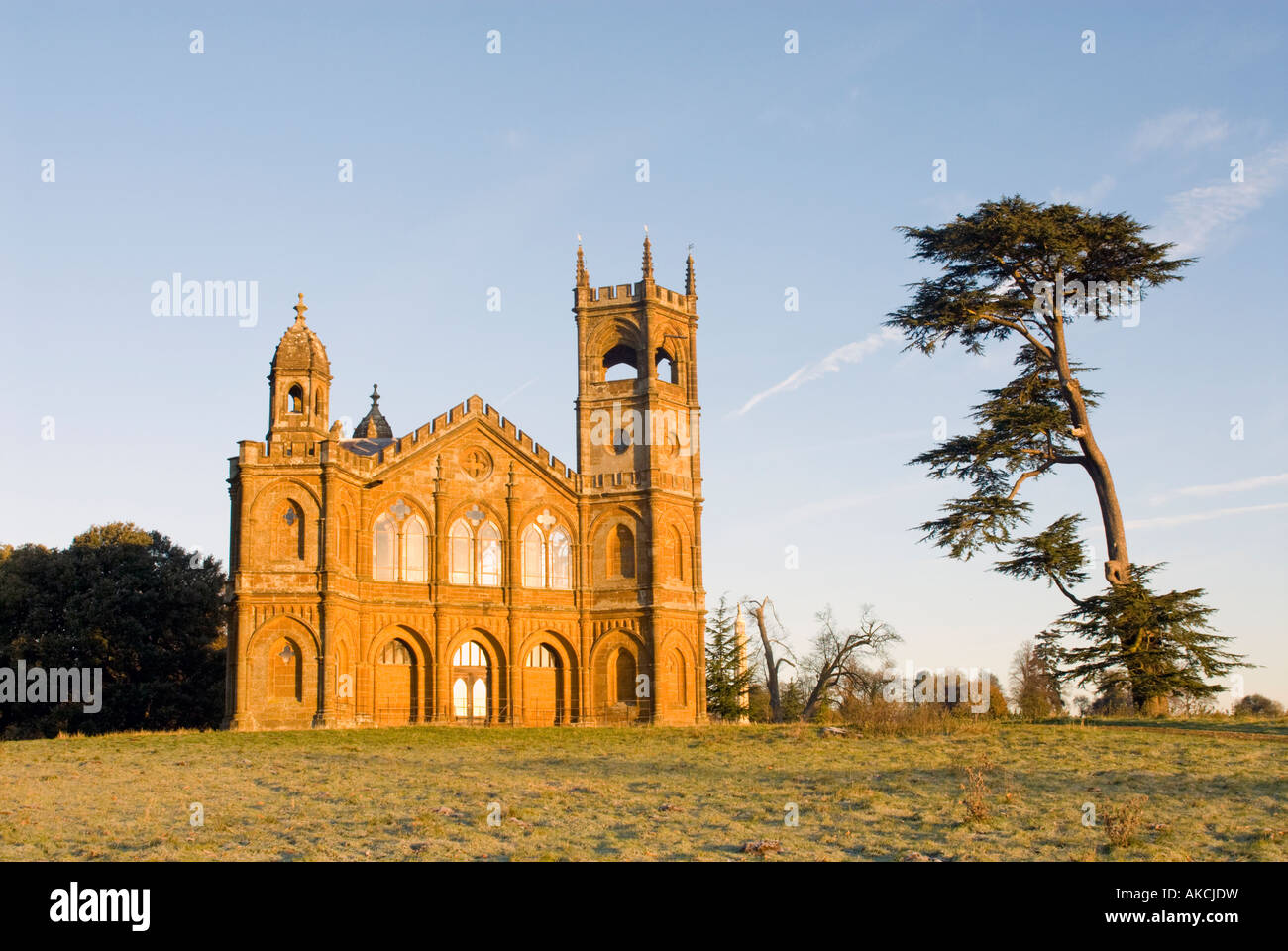 The Gothic Temple or Temple of Liberty, at Stowe Landscape Gardens ...