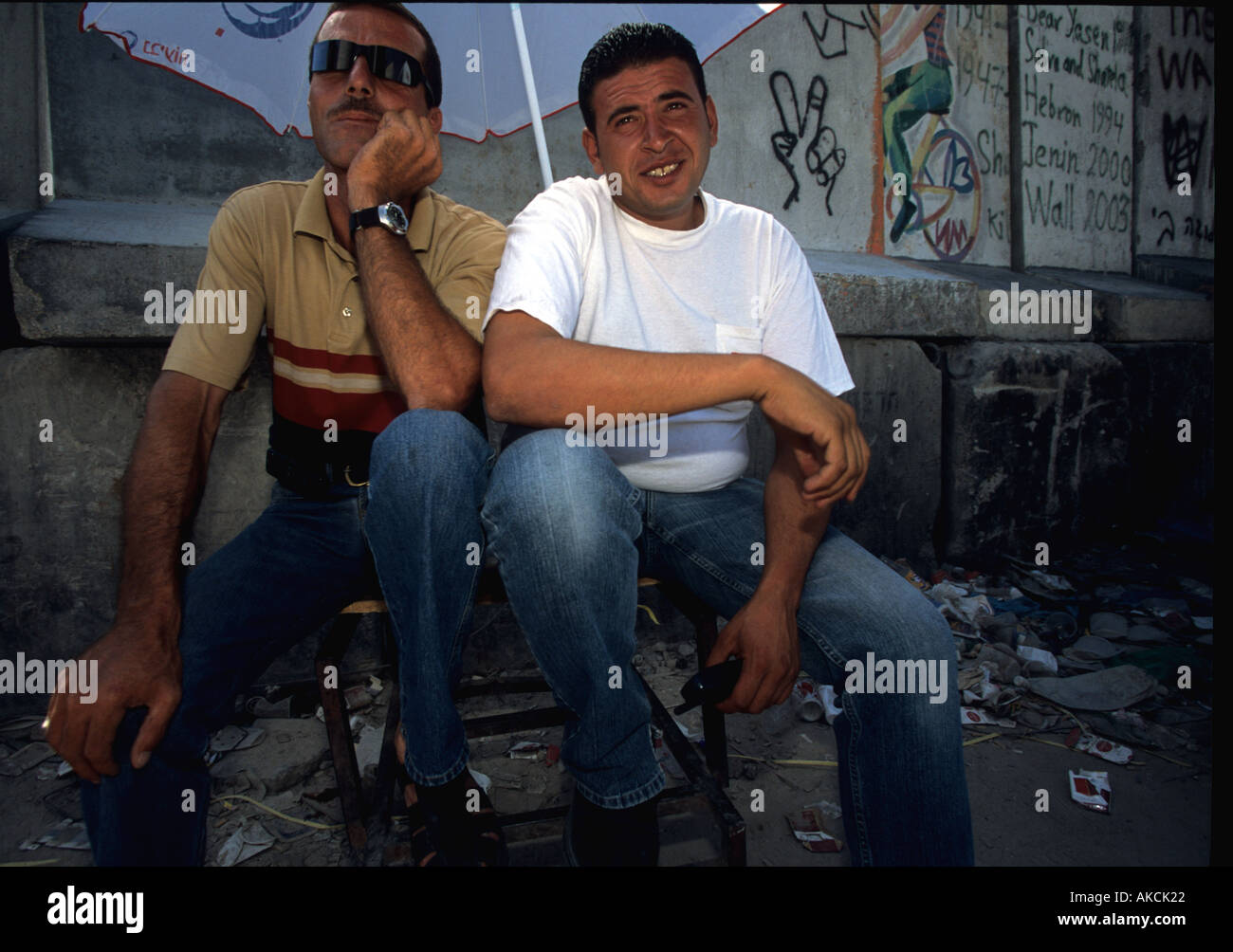 A picture of two local Palestinian men Stock Photo - Alamy