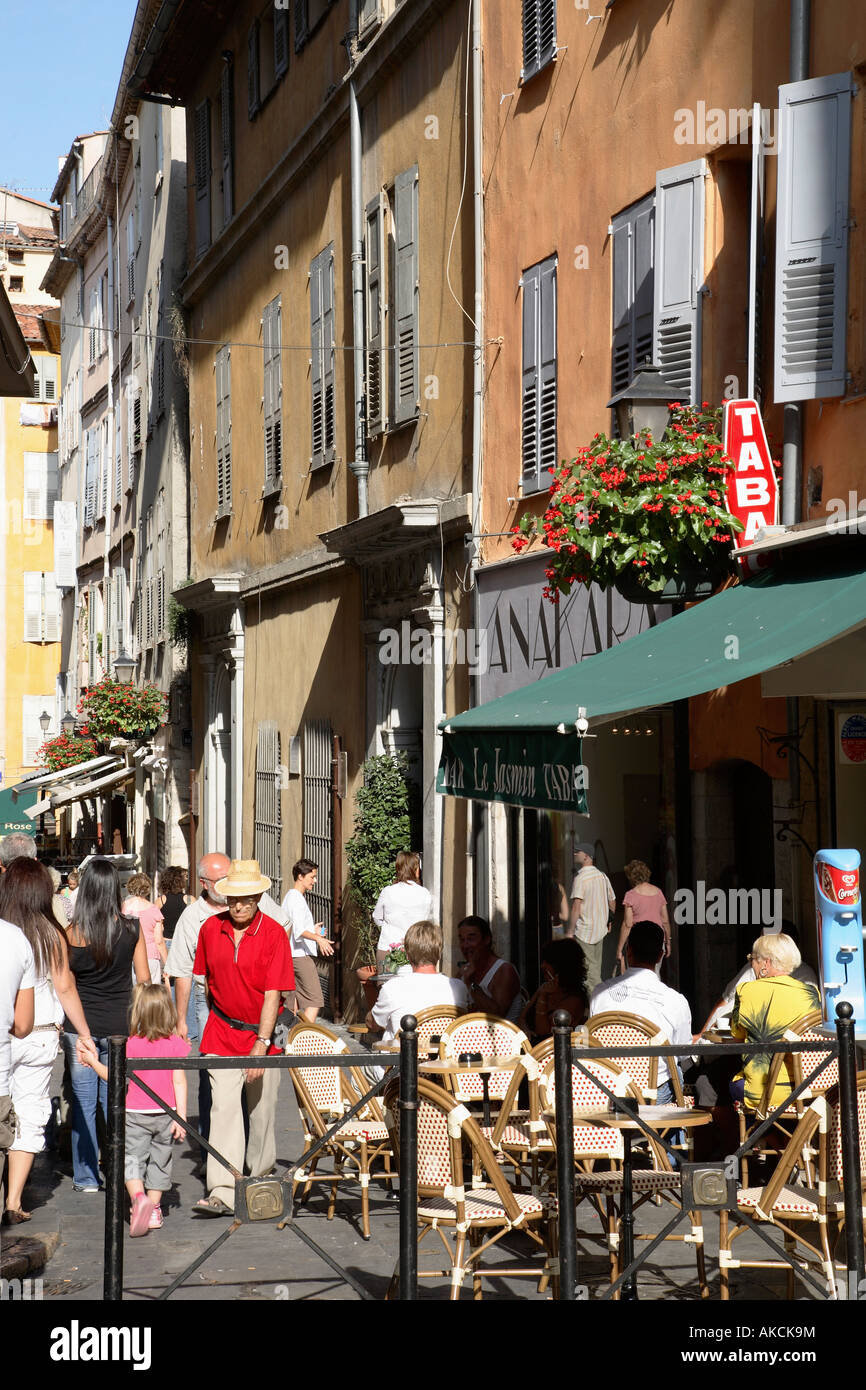 France Provence Grasse street scene people Stock Photo - Alamy