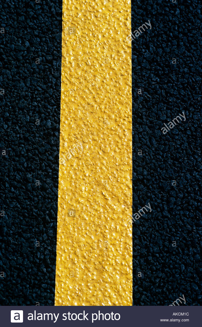 Yellow Line On Road Stripes Stock Photos & Yellow Line On Road Stripes ...