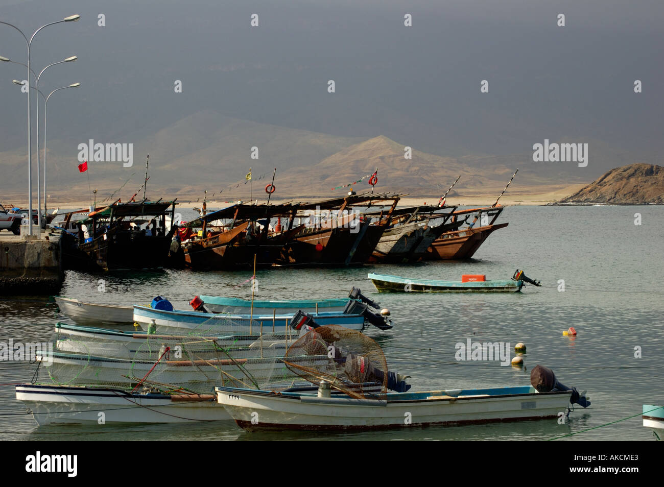 Boats in Mirbat habour Dhofar Oman Stock Photo - Alamy