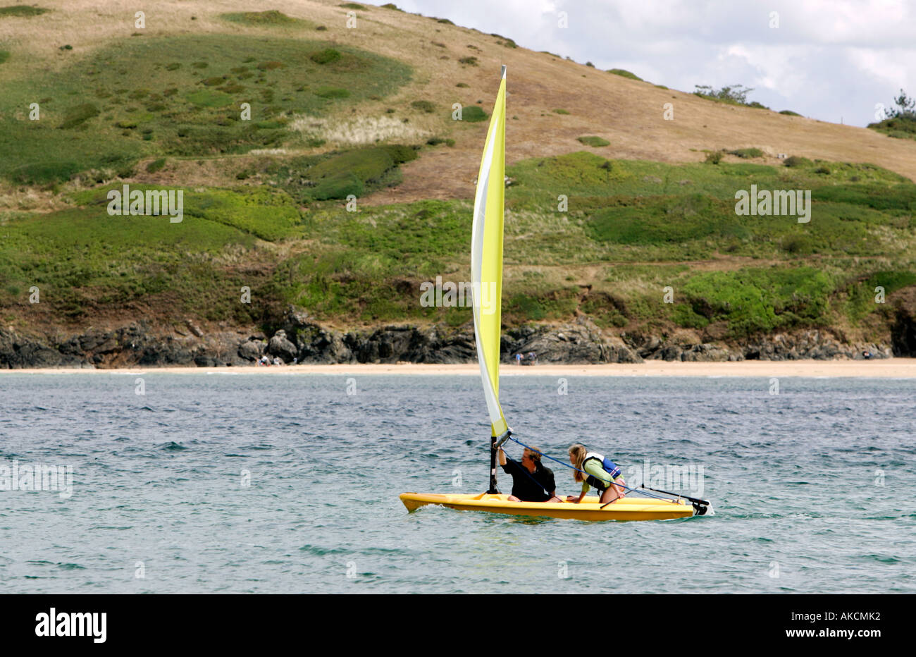 Sailing boat on the Camel Estuary at Padstow Cornwall Stock Photo - Alamy