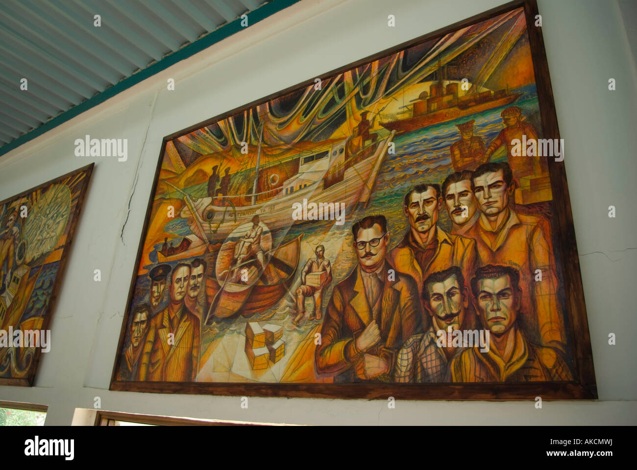 Painting of the EOKA freedom fighters Stock Photo - Alamy