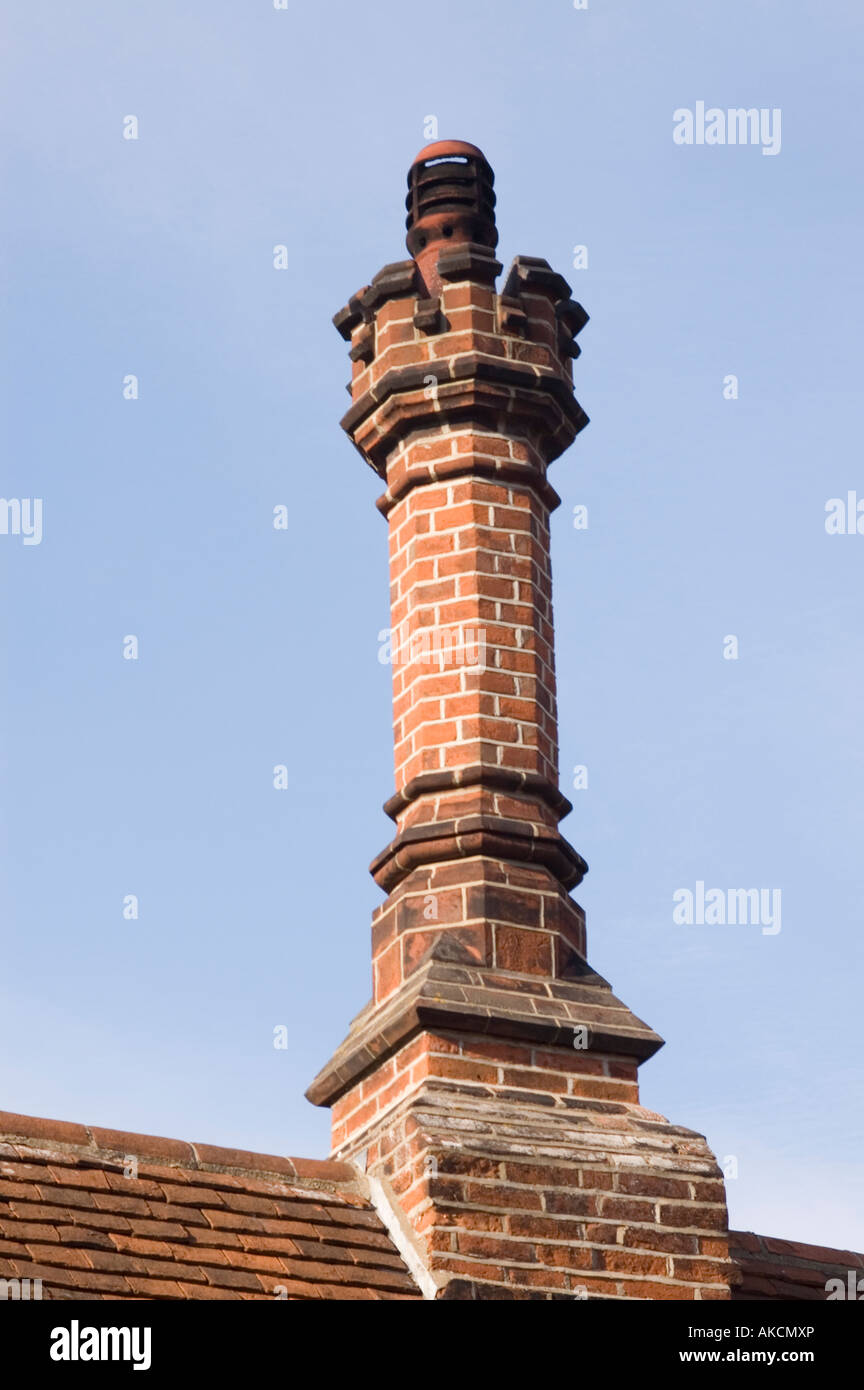 Decorative Chimney On Listed Building Stock Photo - Alamy