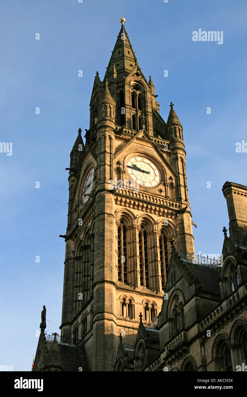 town hall clock tower albert square manchester city centre midland ...