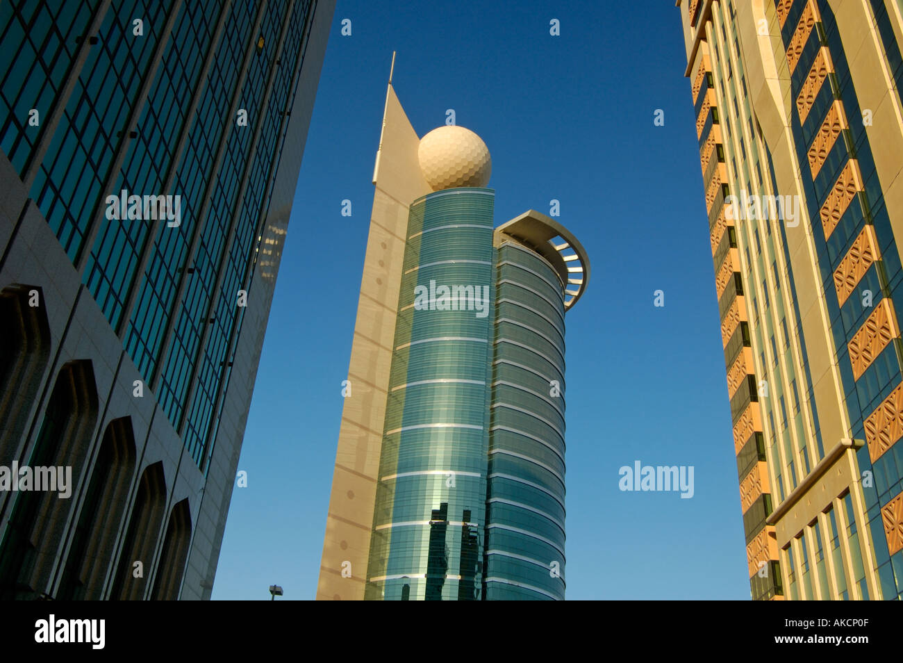 Etisalat telecommunications building in downtown Abu Dhabi UAE Stock ...