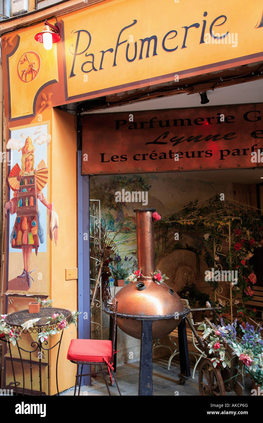 France Provence Grasse street scene perfume shop Stock Photo - Alamy