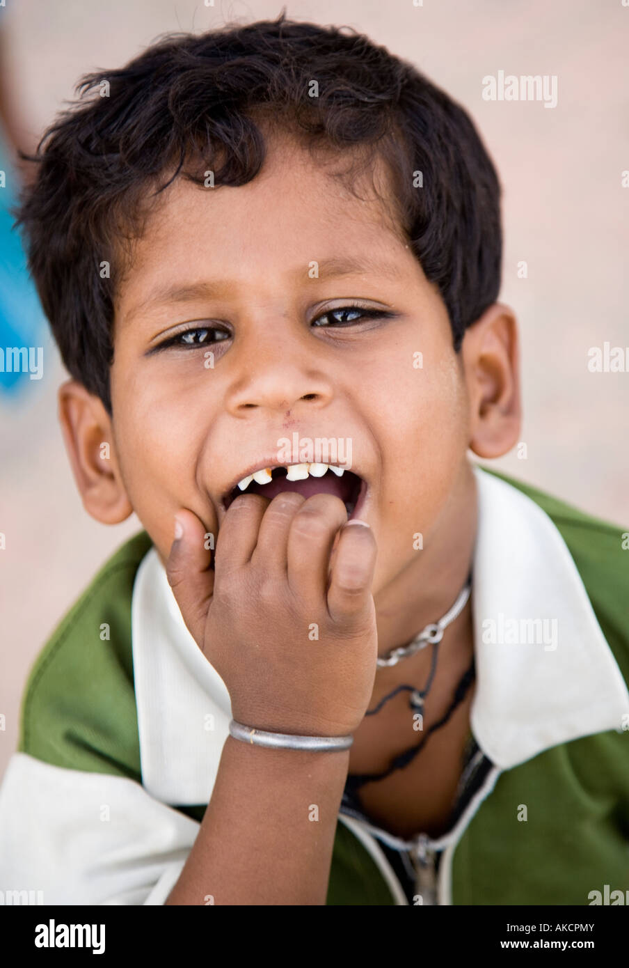 A young boy shows off the gap left by his lost tooth Stock Photo - Alamy