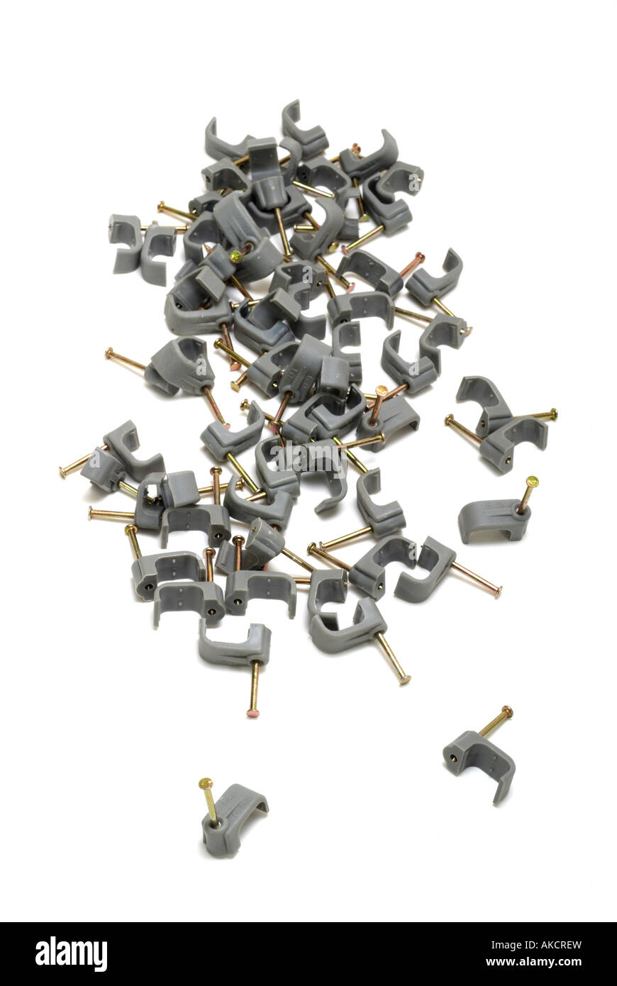 Cable clips hi-res stock photography and images - Alamy