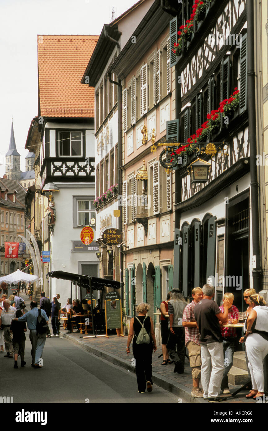 Germany Bavaria Bamberg street scene Stock Photo - Alamy
