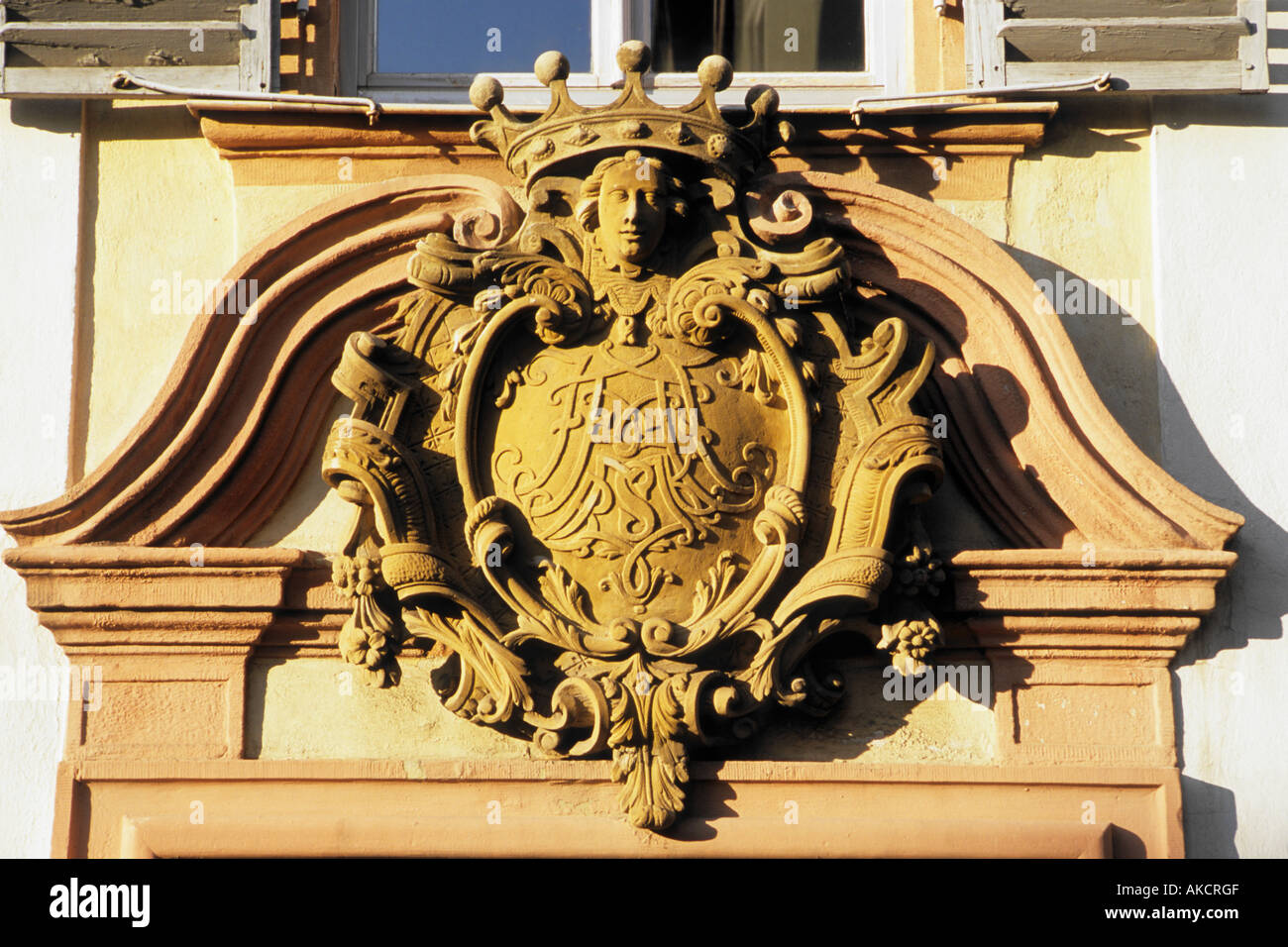 Germany Bavaria Bamberg architectural detail coat of arms Stock Photo ...