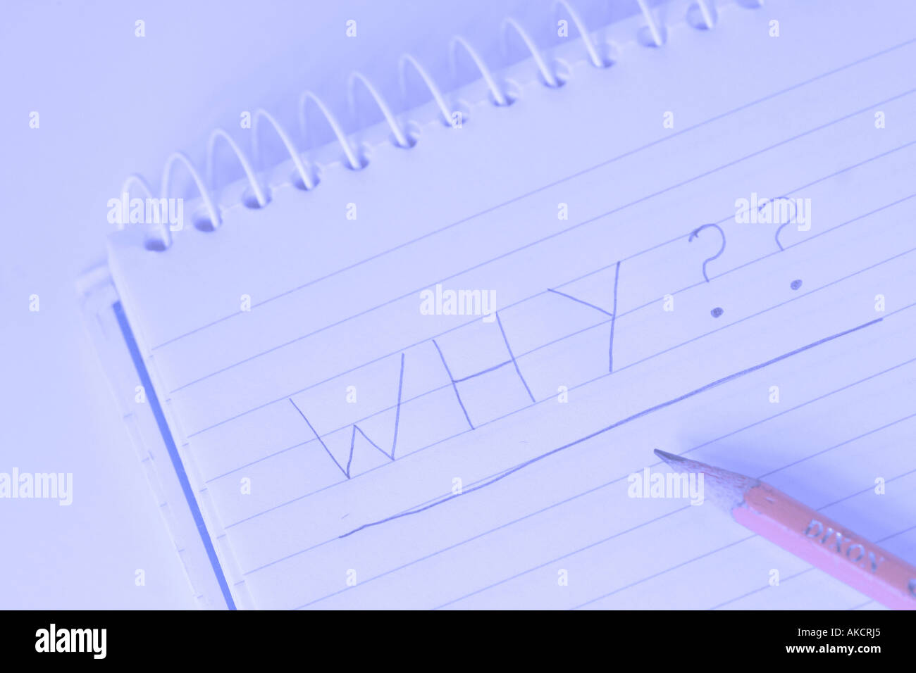 A Stock Photograph of why written on a pad of paper with a pencil Stock ...
