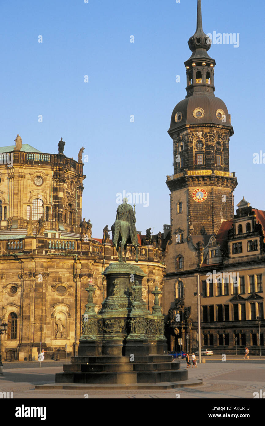 Germany Saxony Dresden Cathedral Castle Stock Photo - Alamy