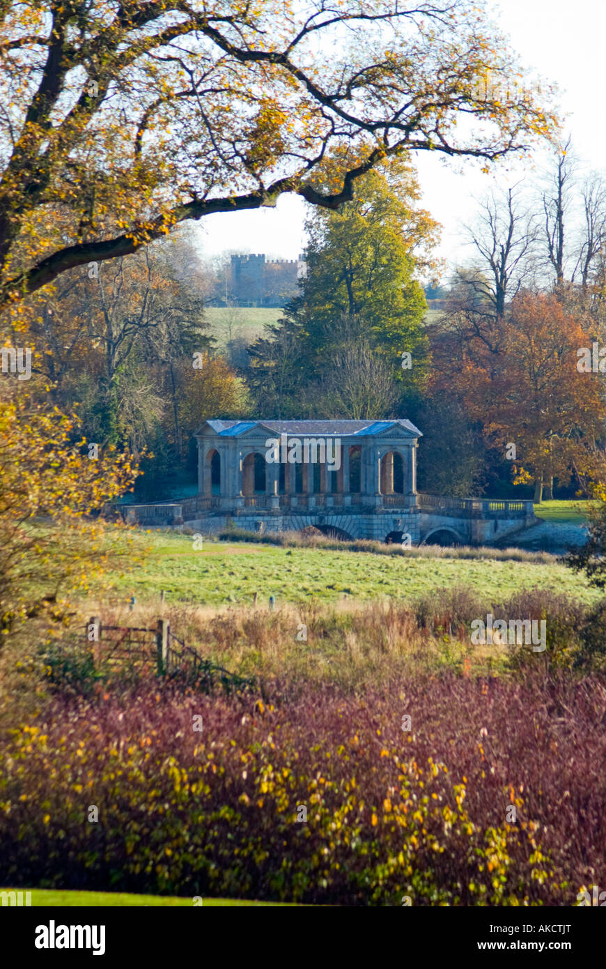 Stowe Landscape Gardens, Buckinghamshire, England. Palladian Bridge ...