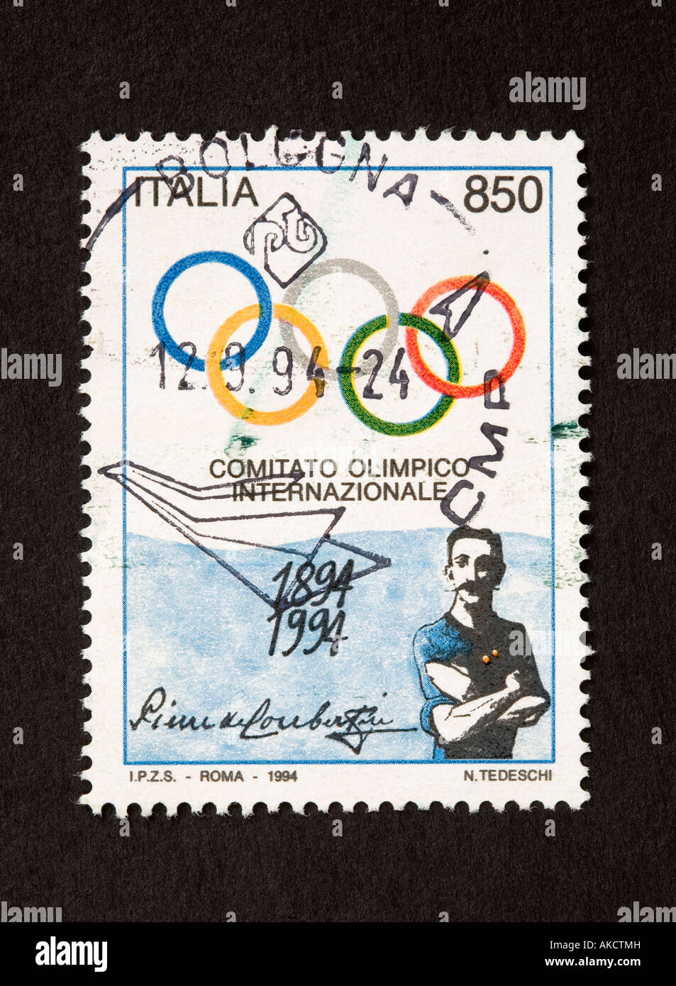 Italian postage stamp Stock Photo - Alamy