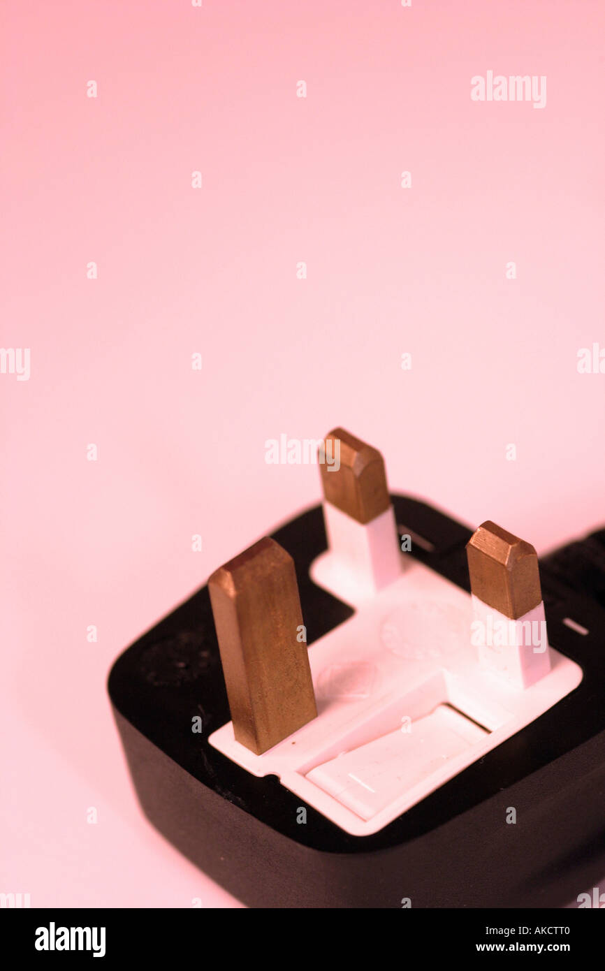 A Stock Photograph of a three pin plug from the uk Stock Photo - Alamy