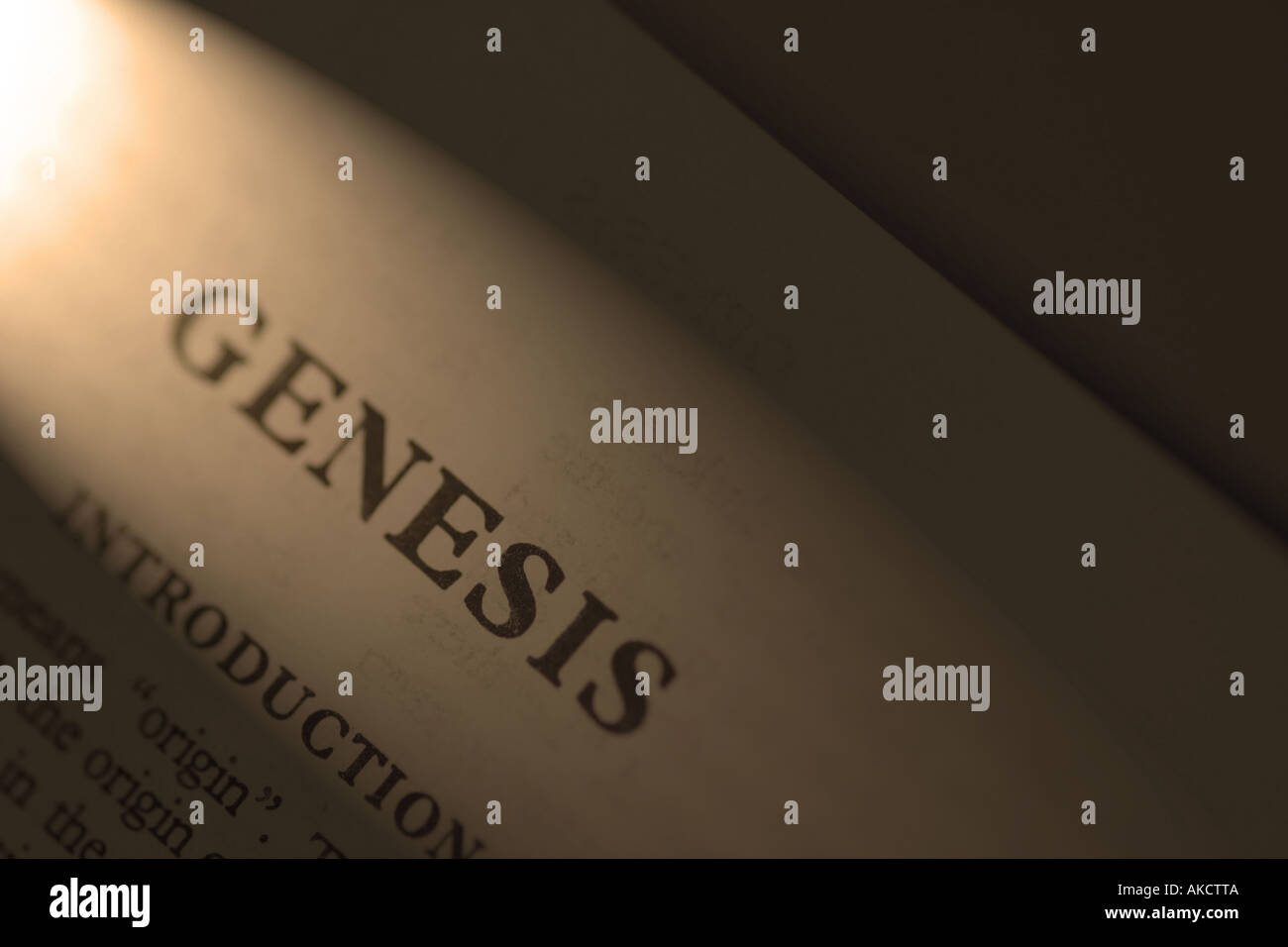 Genesis bible page old hi-res stock photography and images - Alamy