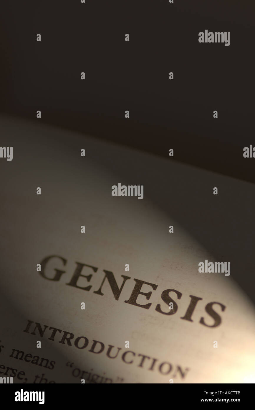 A Stock Photograph of the holy bible and the genesis chapter Stock ...