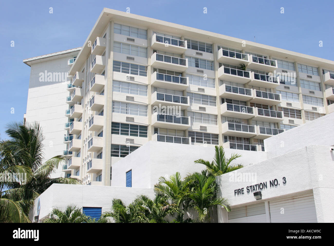 Miami Beach Florida,Collins Avenue,Fire Station 3,near high rise,rises ...