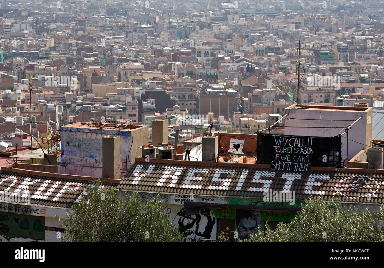 Anarchist commune in Barcelona Stock Photo - Alamy