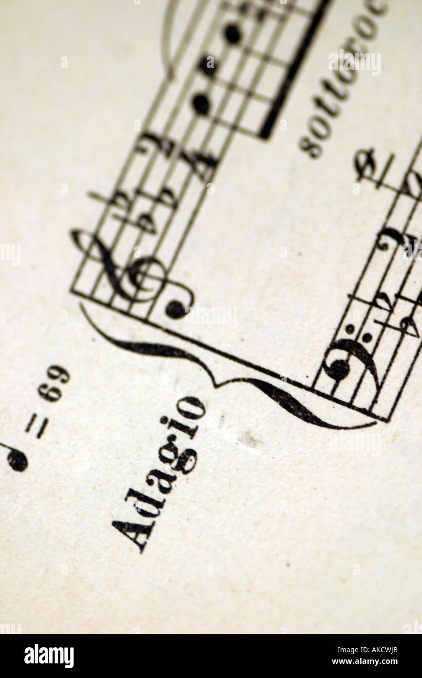 A Stock Photograph of musical notes on a piece of paper representing ...