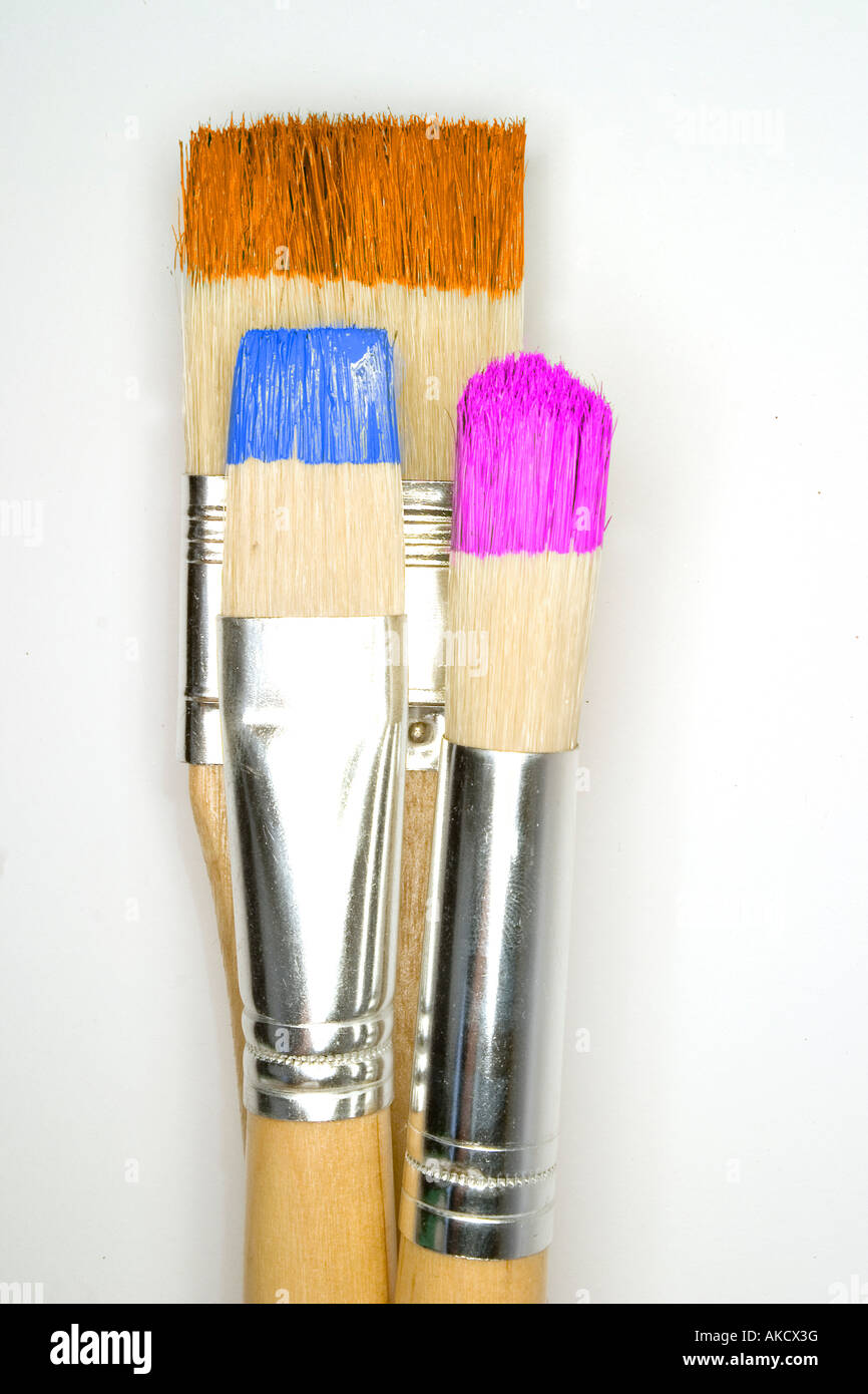 Colorful paint brush Stock Photo - Alamy